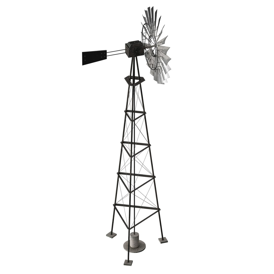 Windmill Windmill Propeller Tower Wind Turbine 3D Model - TurboSquid ...