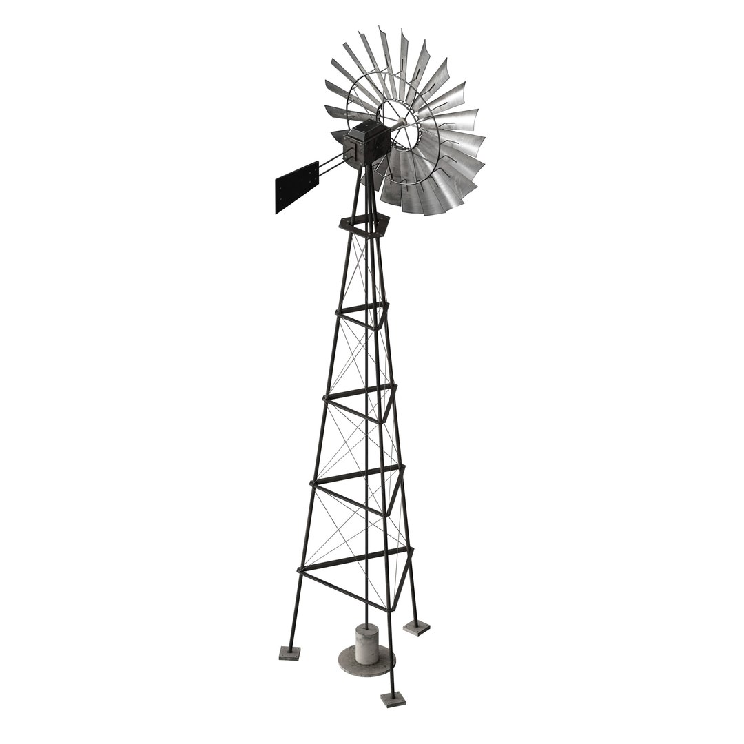 Windmill Windmill Propeller Tower Wind Turbine 3D Model - TurboSquid ...