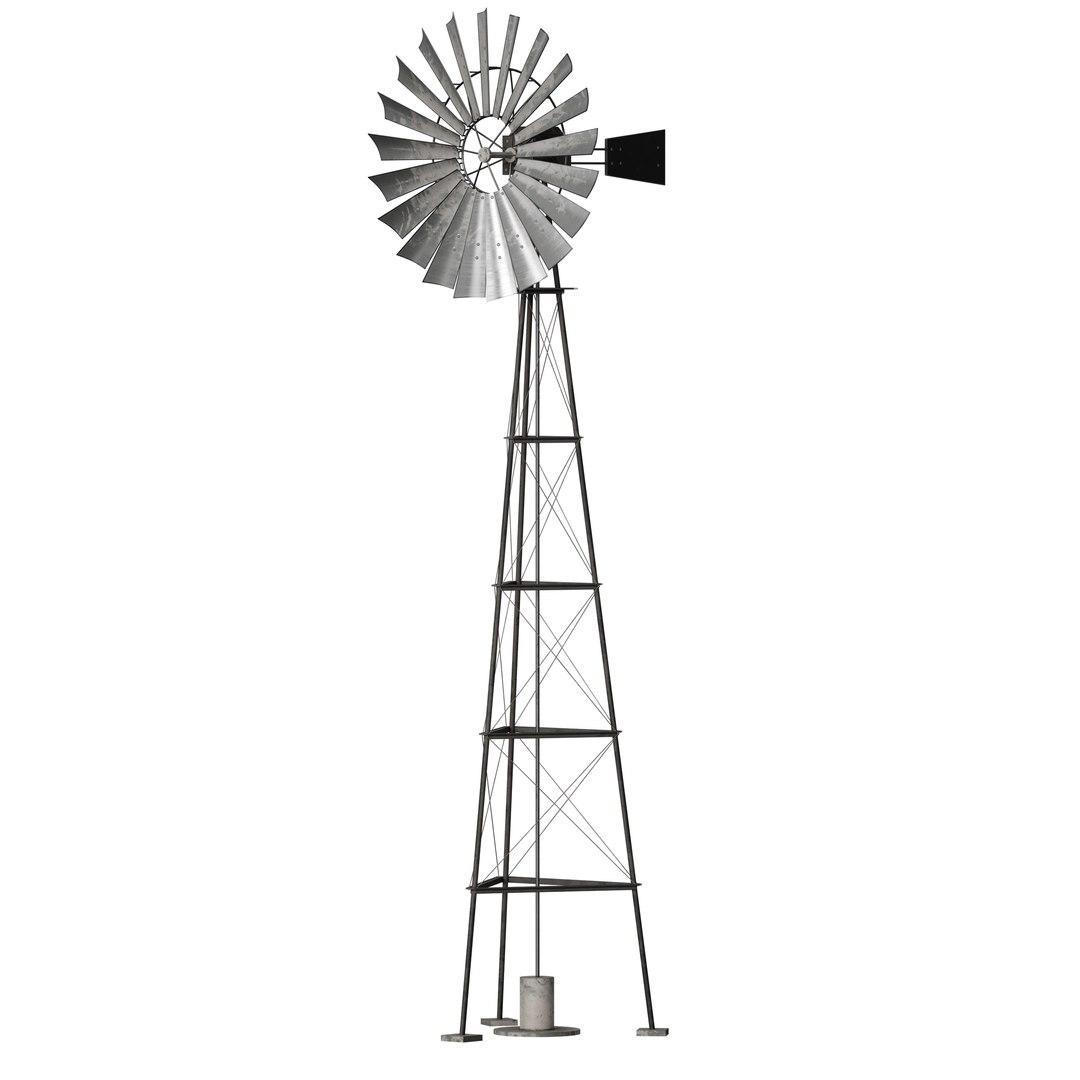 Windmill Windmill Propeller Tower Wind Turbine 3D Model - TurboSquid ...