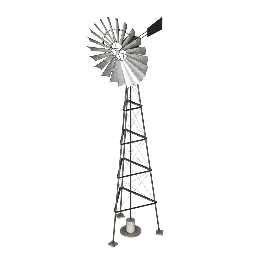 Windmill Windmill Propeller Tower Wind Turbine 3D Model - TurboSquid ...