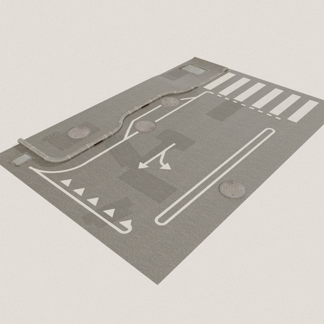 Road Asset Pack 3D Model - TurboSquid 1244535