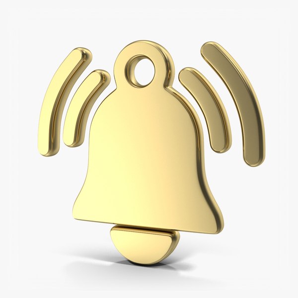 modelo 3d Notification Bell Symbol Gold - TurboSquid 2066706