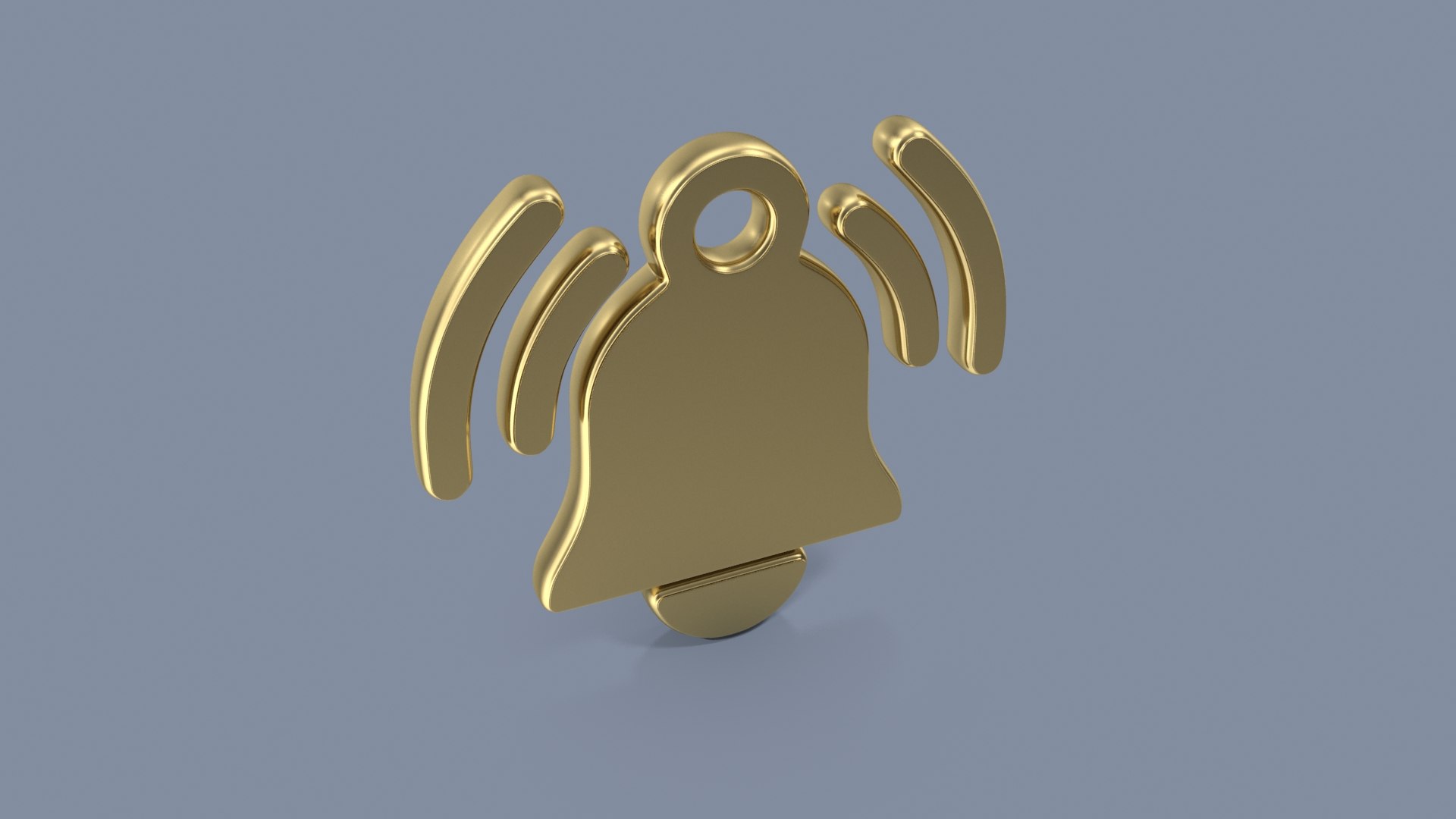 3D Notification Bell Symbol Gold Model - TurboSquid 2066706