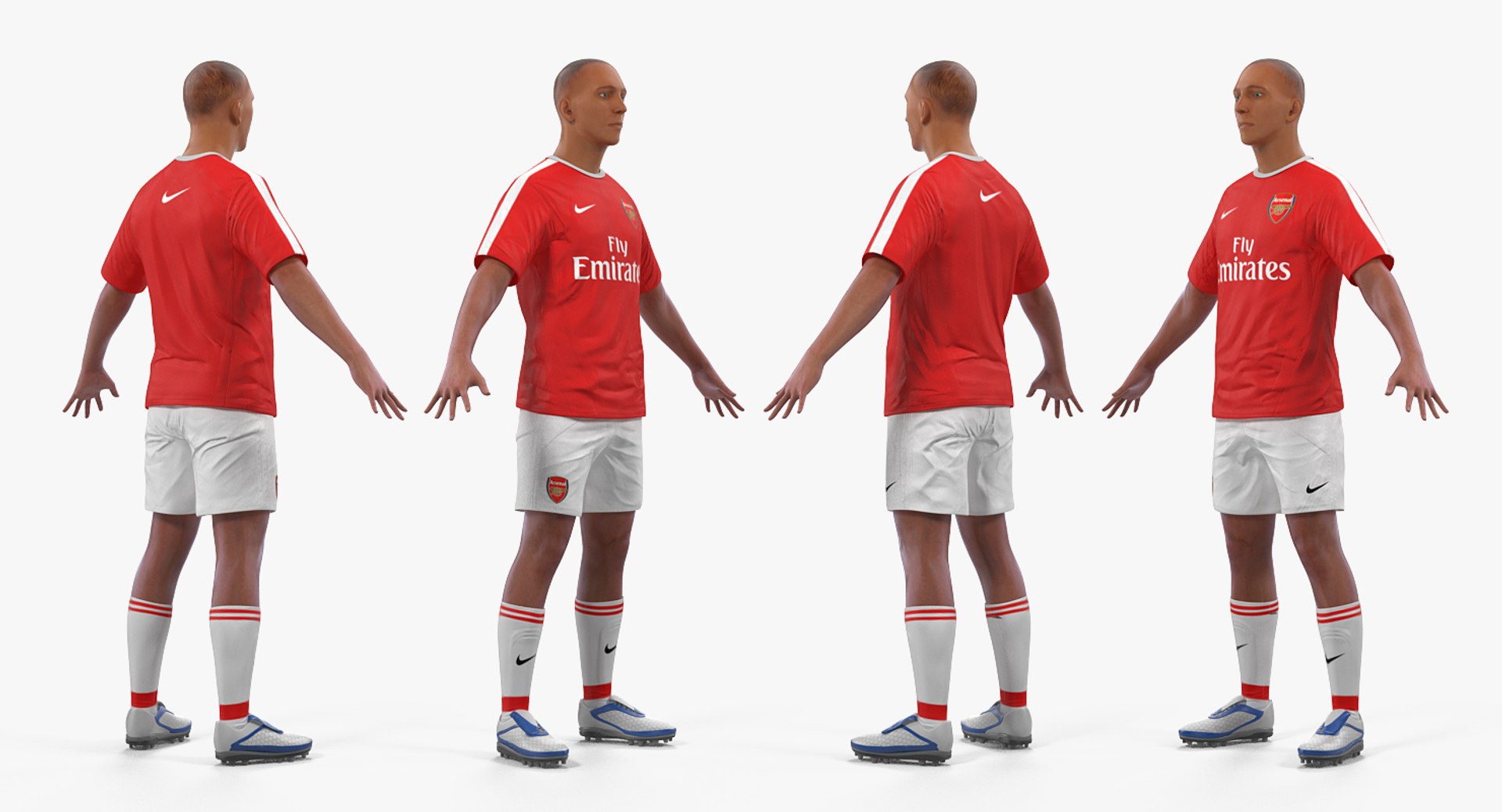 3D Model Soccer Football Player Arsenal - TurboSquid 1306745