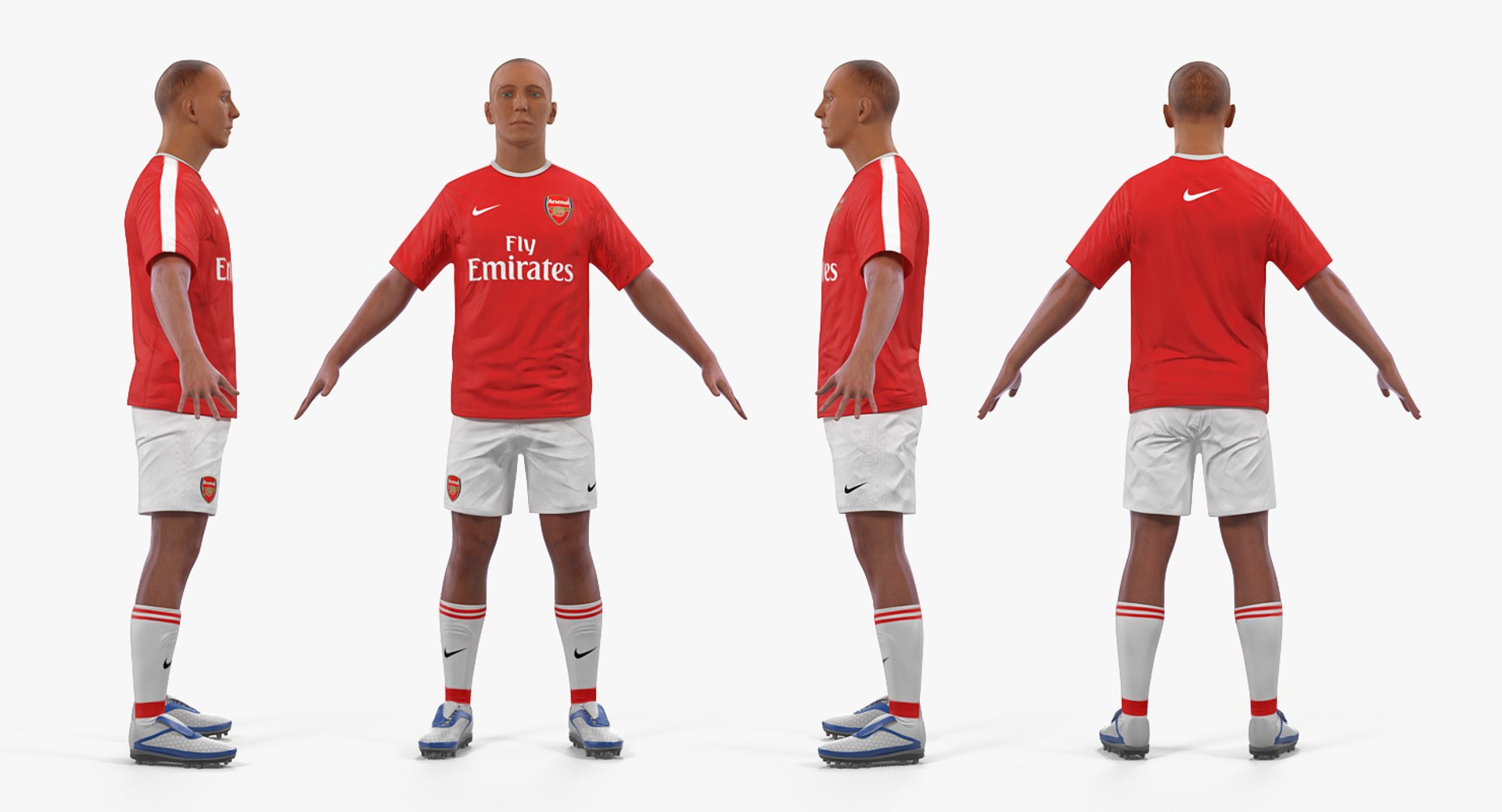 3D Model Soccer Football Player Arsenal - TurboSquid 1306745