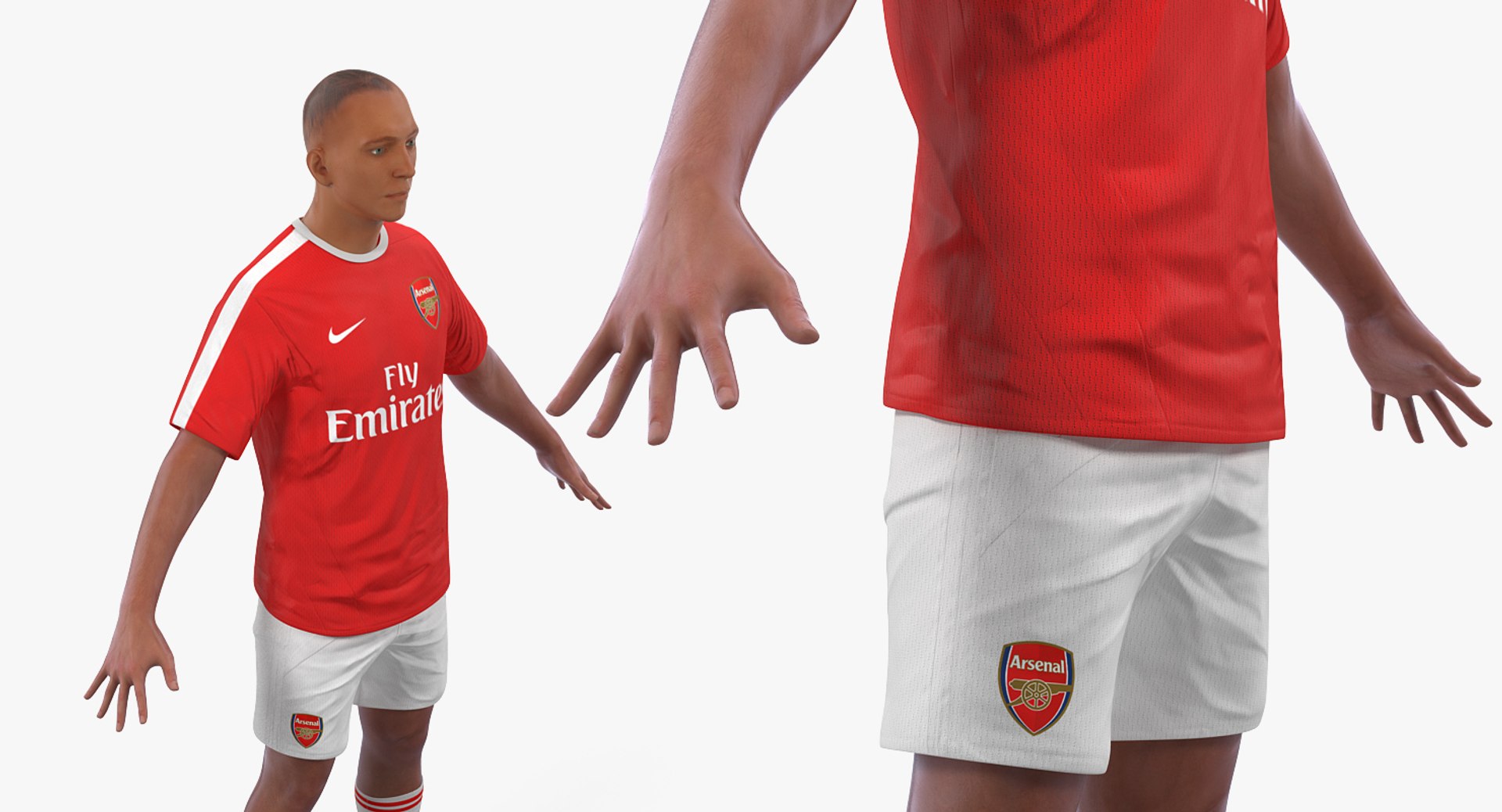 3D Model Soccer Football Player Arsenal - TurboSquid 1306745