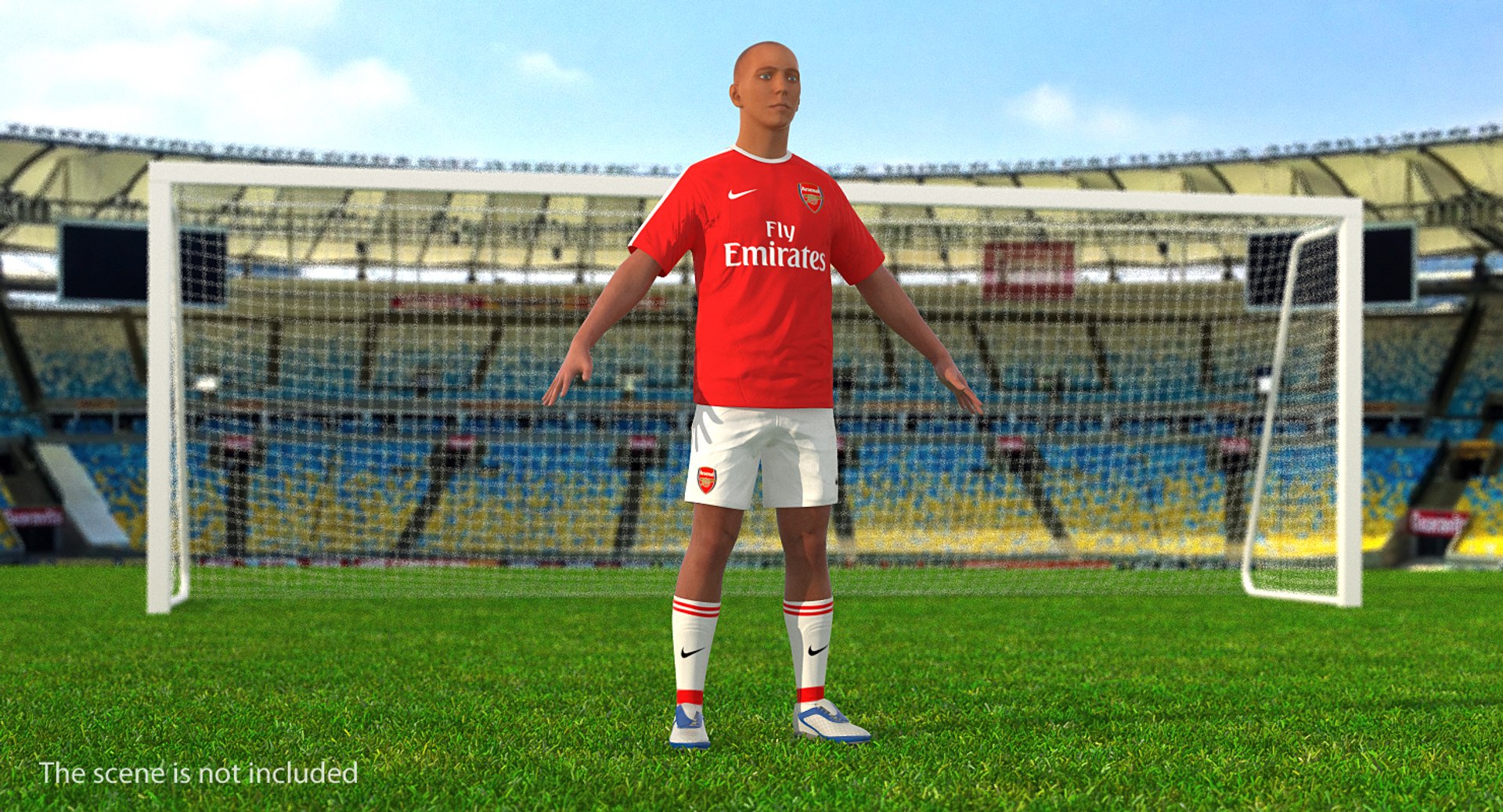 3D Model Soccer Football Player Arsenal - TurboSquid 1306745