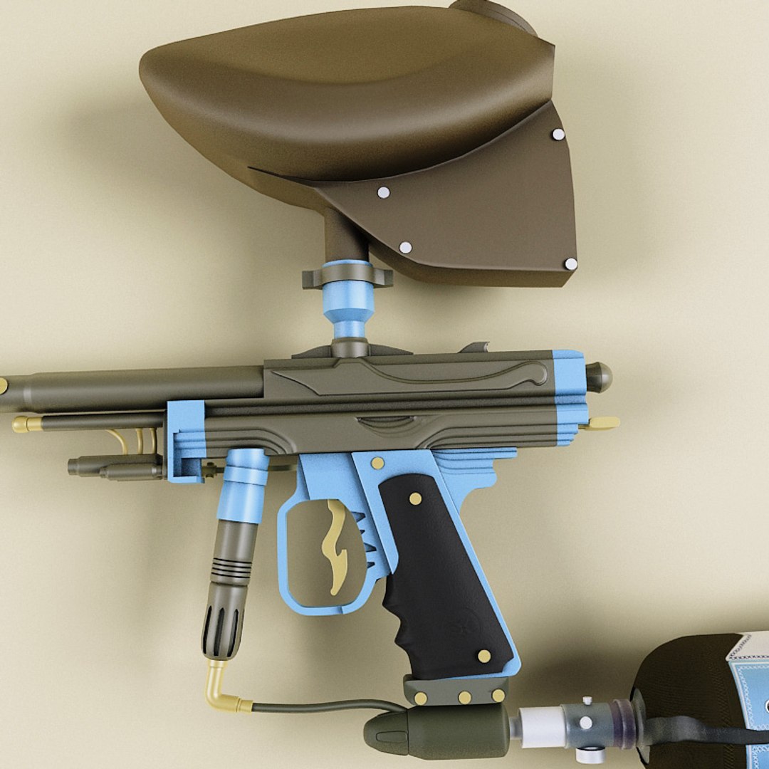 paintball marker aim autococker 3d max