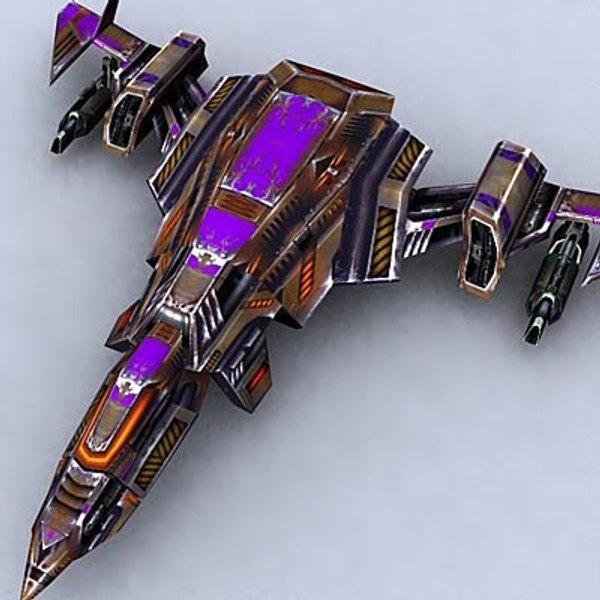 sci-fi space fighter 3d model