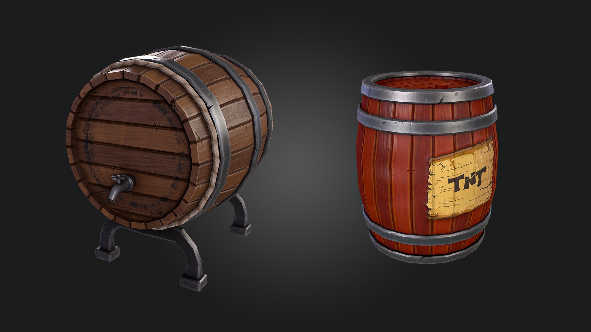 3D Barrels - TurboSquid 2246109