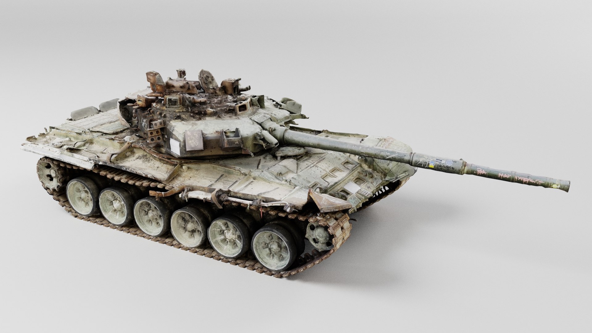 3D Destroyed T-90 Tank - TurboSquid 2123851