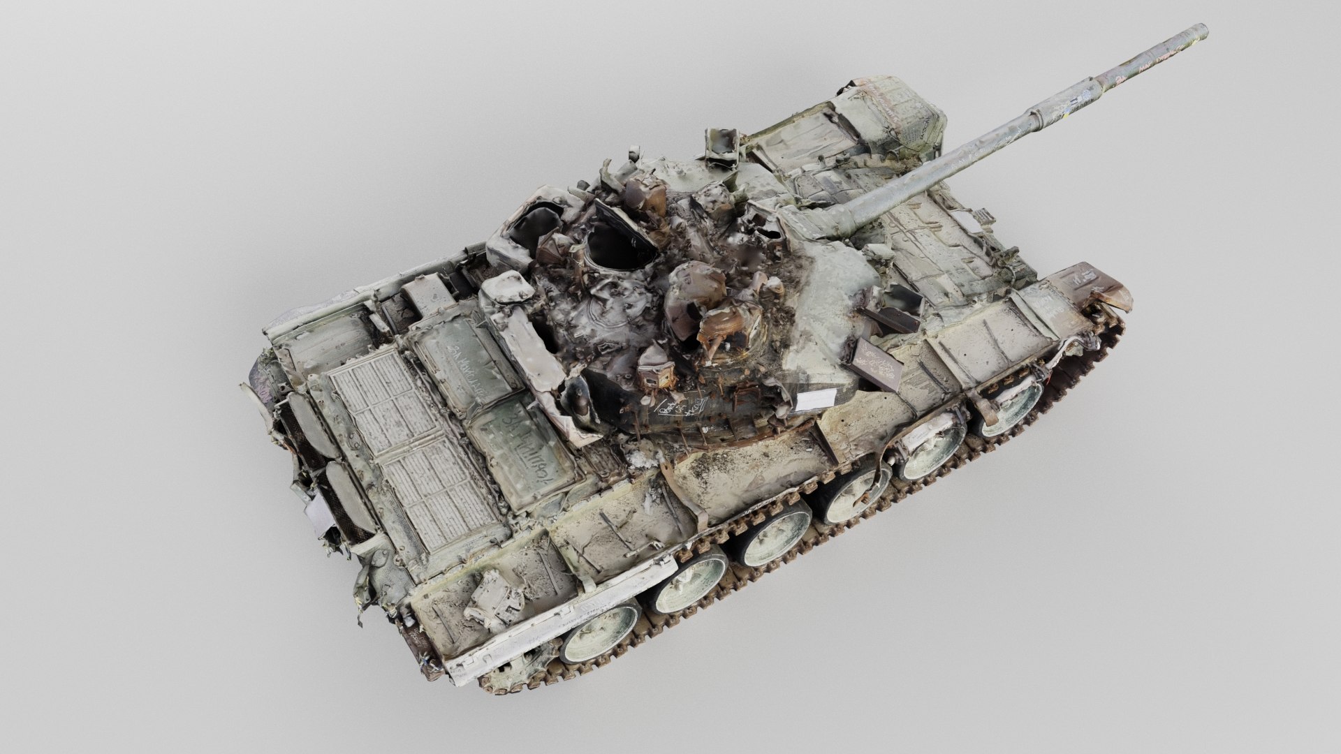 3D Destroyed T-90 Tank - TurboSquid 2123851