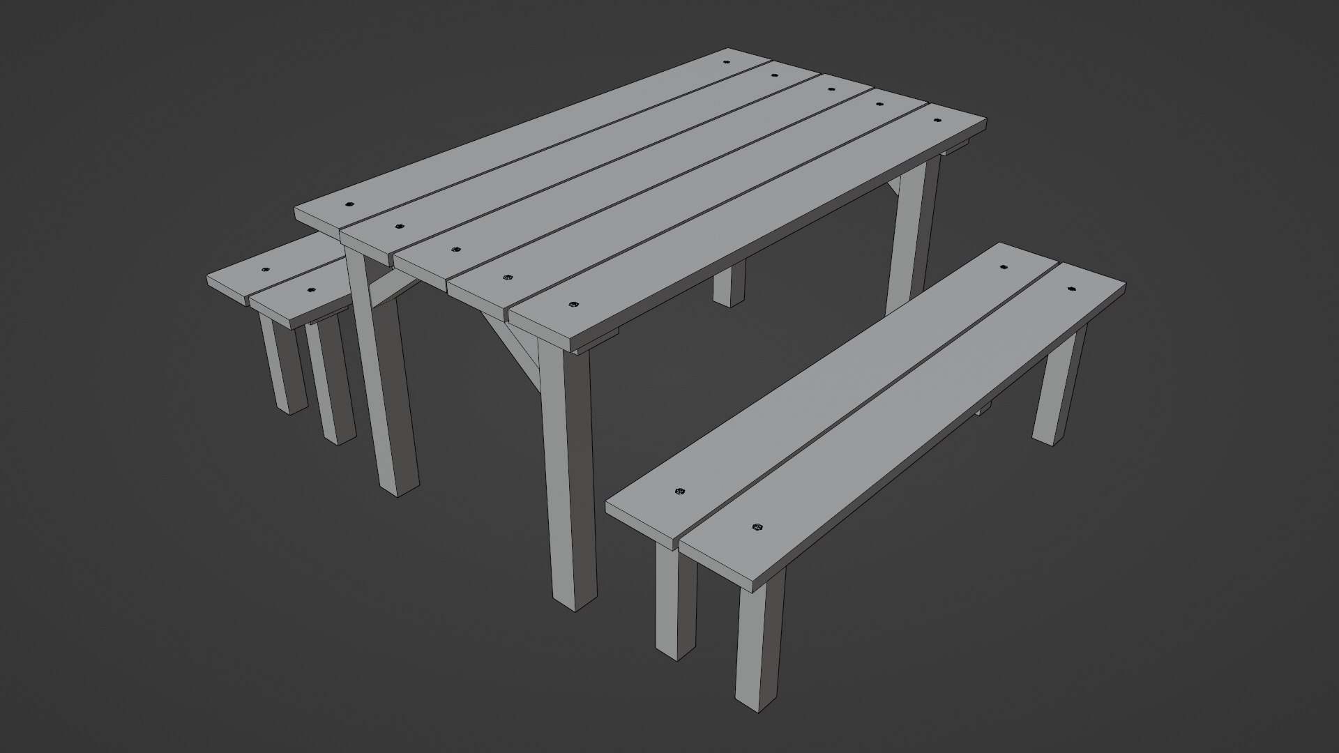 Wooden Table 3D Model - TurboSquid 2104045