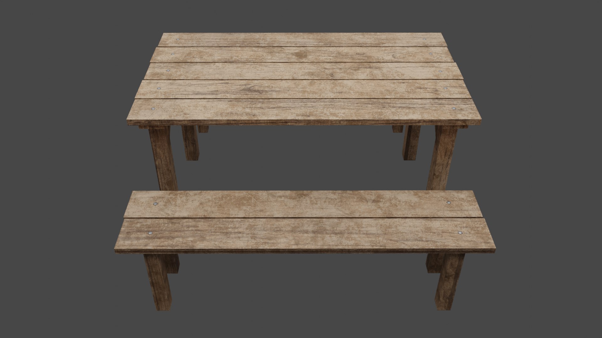 Wooden Table 3D Model - TurboSquid 2104045