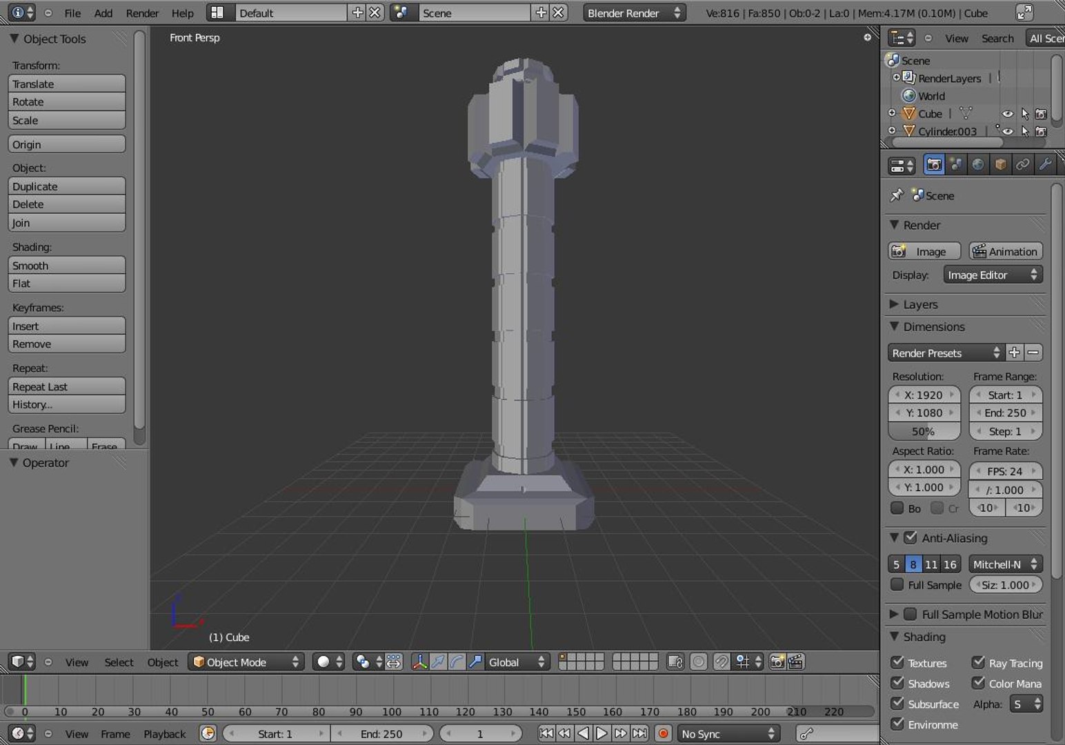 3d Simple Pillar