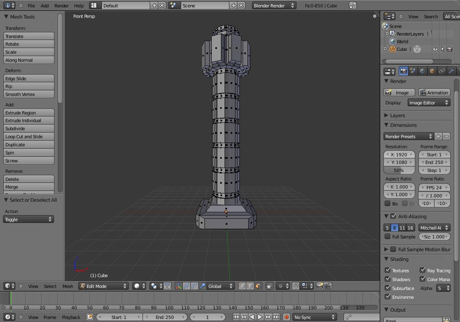 3d Simple Pillar