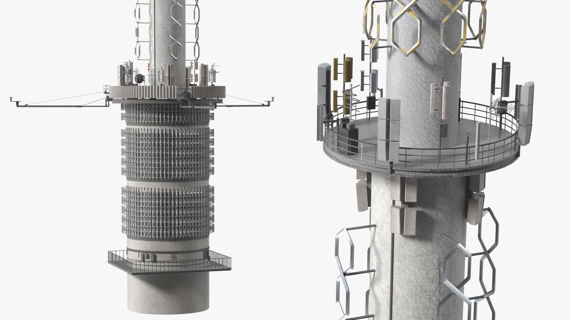 Television Towers Collection Model - TurboSquid 2210602