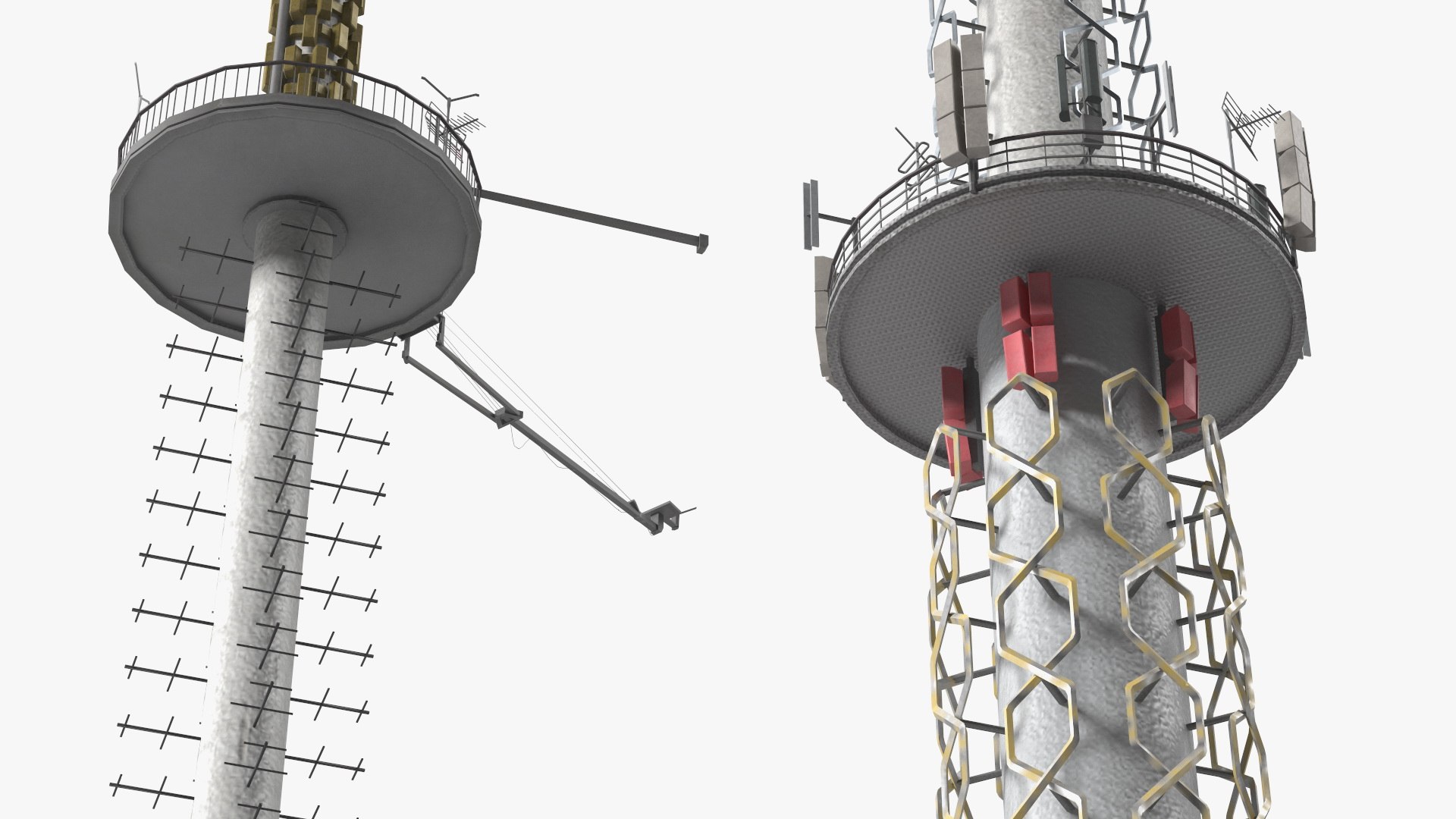 Television Towers Collection Model - TurboSquid 2210602