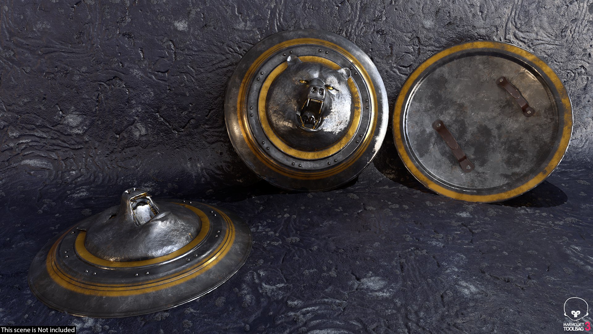 Bear Shield Pbr Model - TurboSquid 1362077