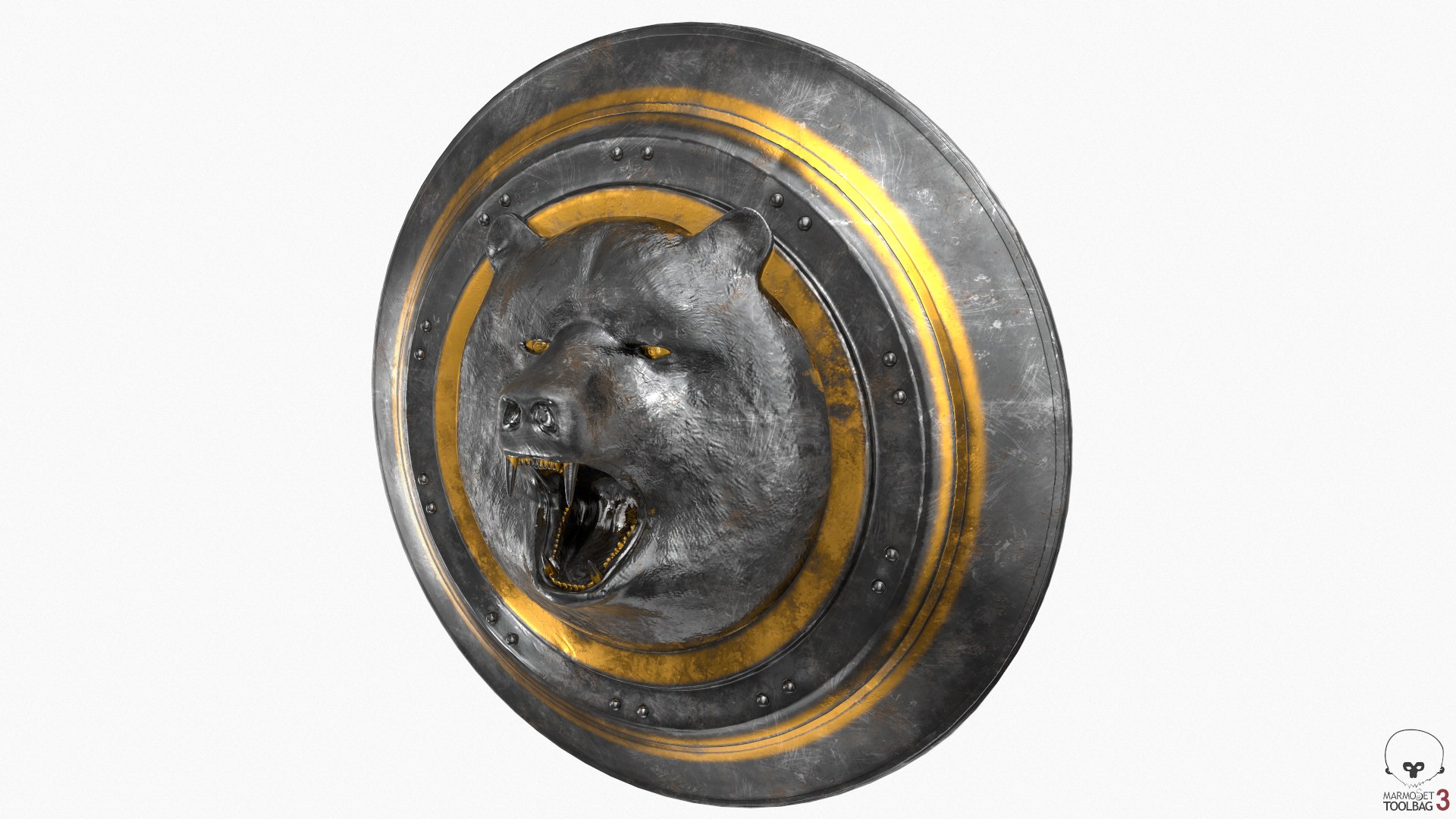 Bear Shield Pbr Model - TurboSquid 1362077