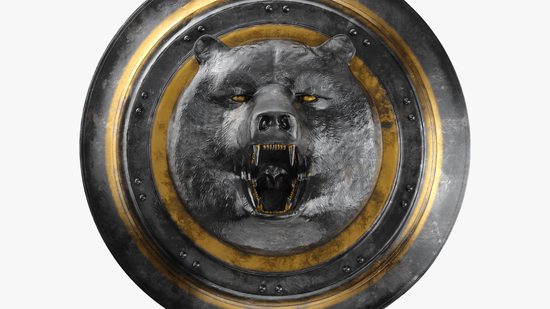 Bear Shield Pbr Model - TurboSquid 1362077