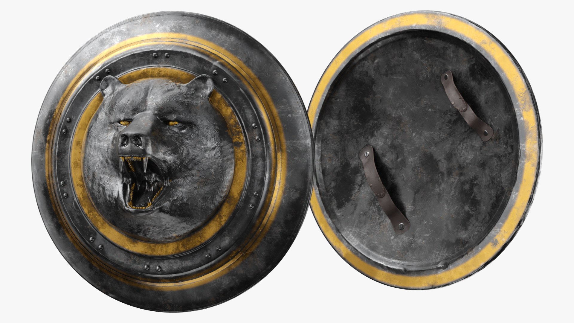 Bear Shield Pbr Model - TurboSquid 1362077