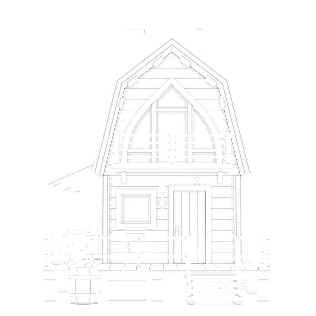 Custom House 02 Model - TurboSquid 2346393