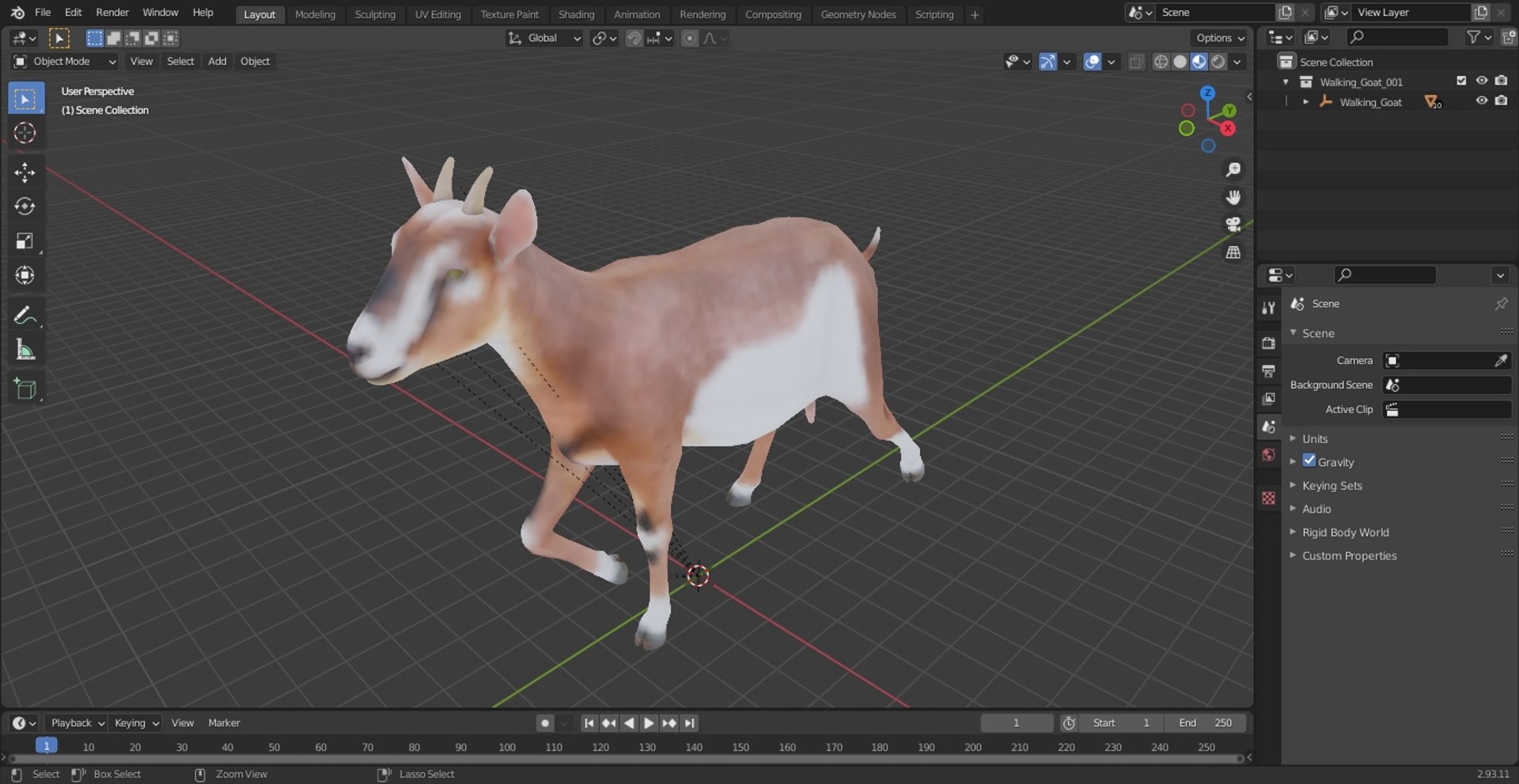 Walking Goat 3D Model - TurboSquid 1991766