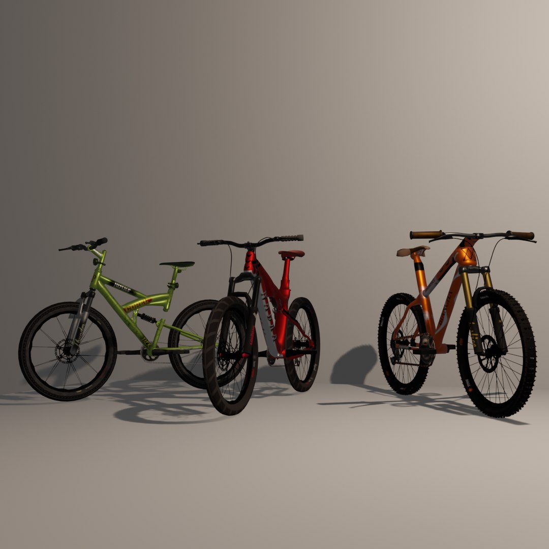 Pack Mountain Bikes 3D Model - TurboSquid 1438788