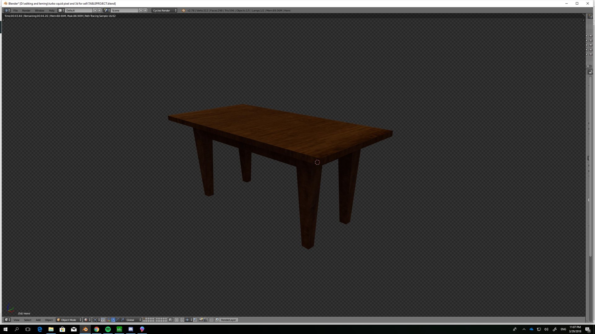 Basic Table 3D Model - TurboSquid 1271450