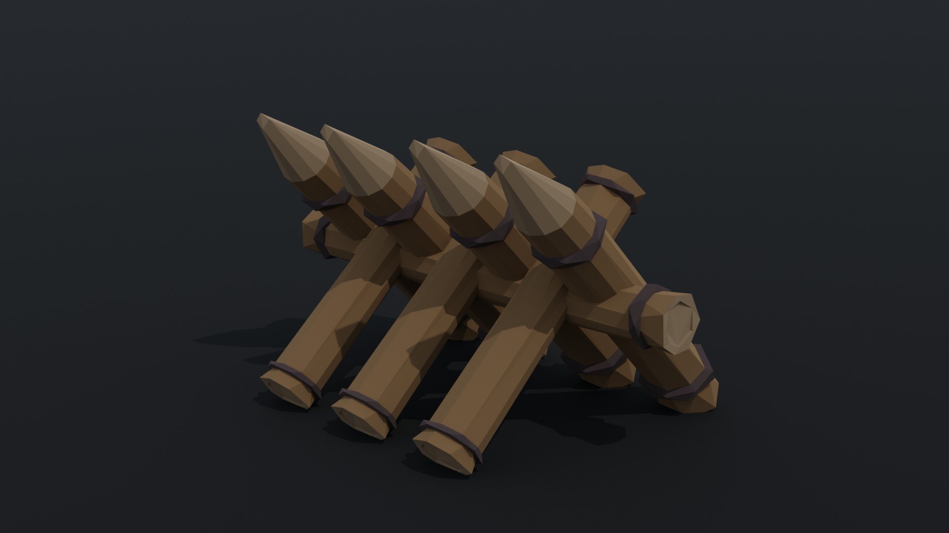 Low-poly Cartoon Wood Defense Barricades Model - TurboSquid 1965728