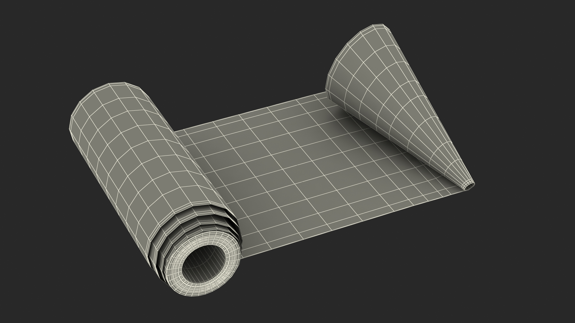 3D Model Roll Of Kraft Paper Unfolded - TurboSquid 1872912