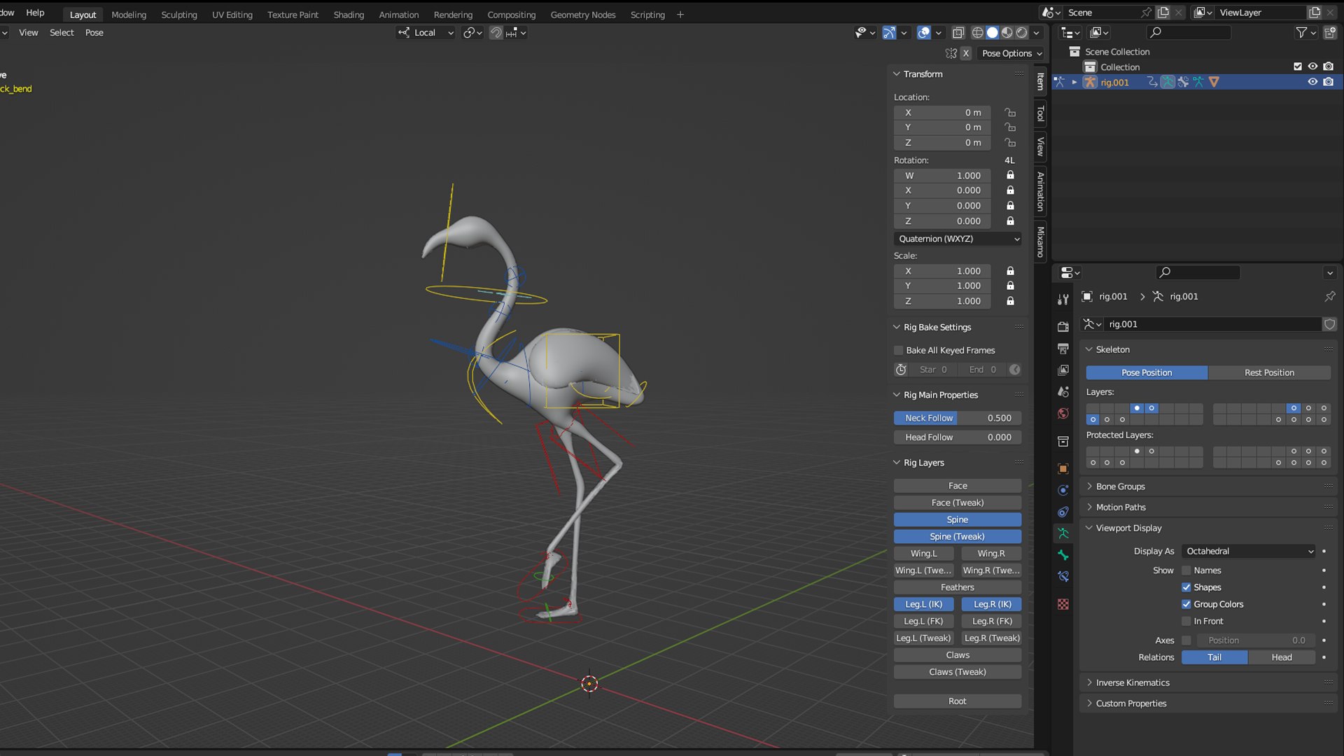 Plastic Flamingo Rig 3D Model - TurboSquid 2254933