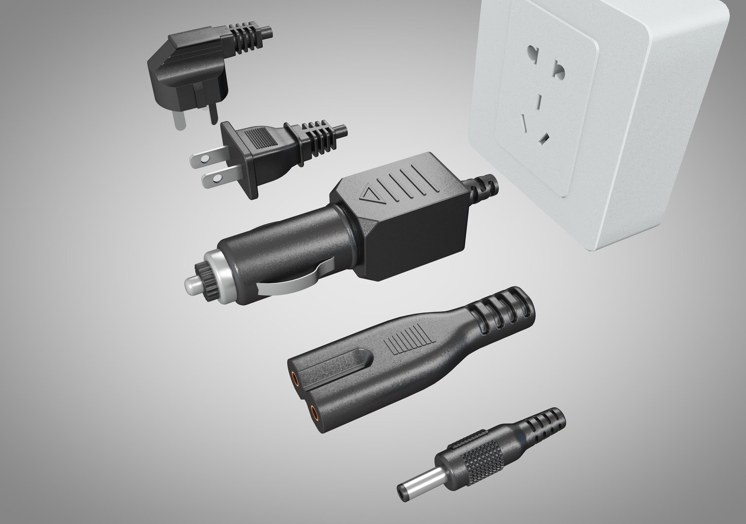 Adapter plug power 3D model - TurboSquid 1280697
