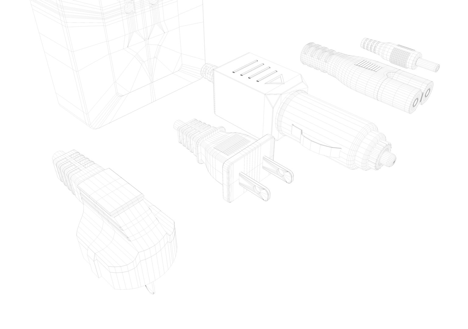 Adapter plug power 3D model - TurboSquid 1280697