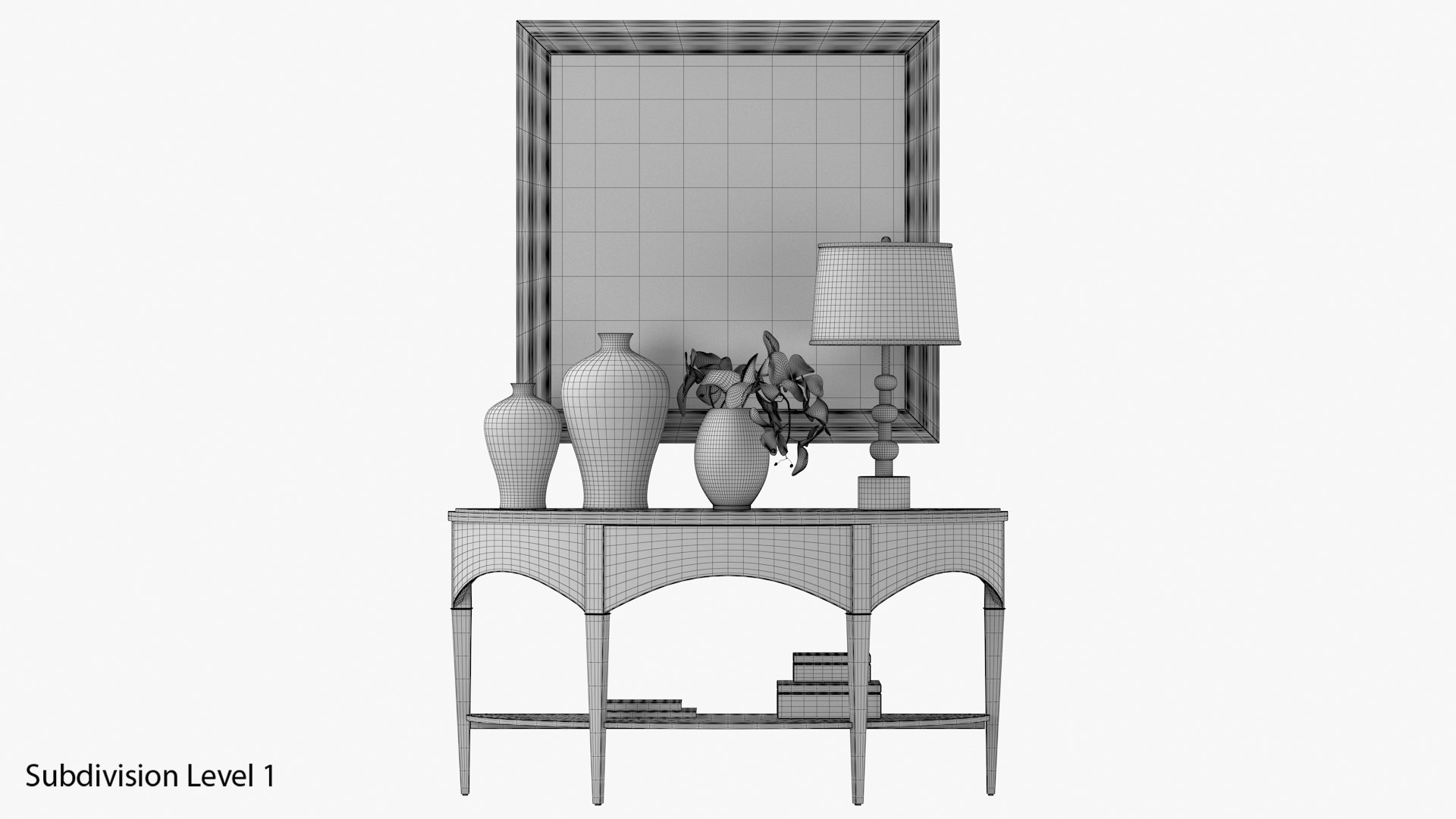 Ethan Allen Clair de Demilune Entryway 3D - TurboSquid 1977424
