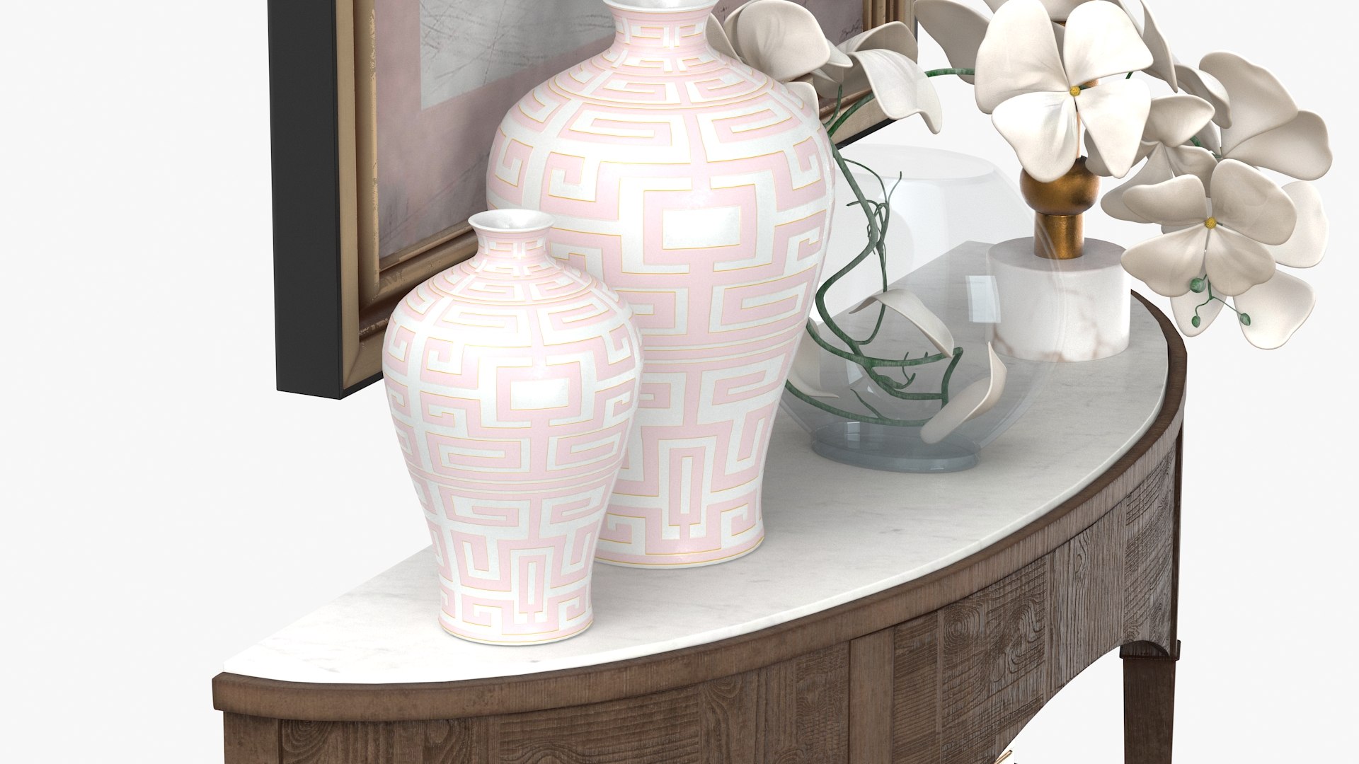 Ethan Allen Clair de Demilune Entryway 3D - TurboSquid 1977424