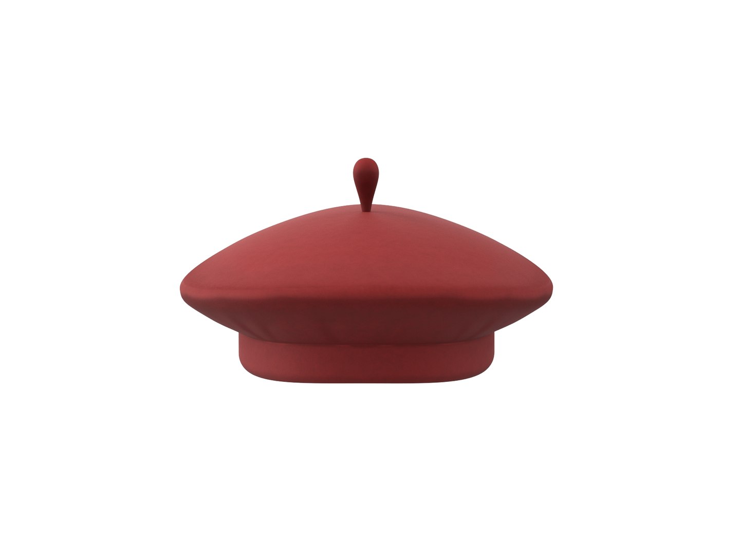 3D Red Beret Hat Model - TurboSquid 1773119