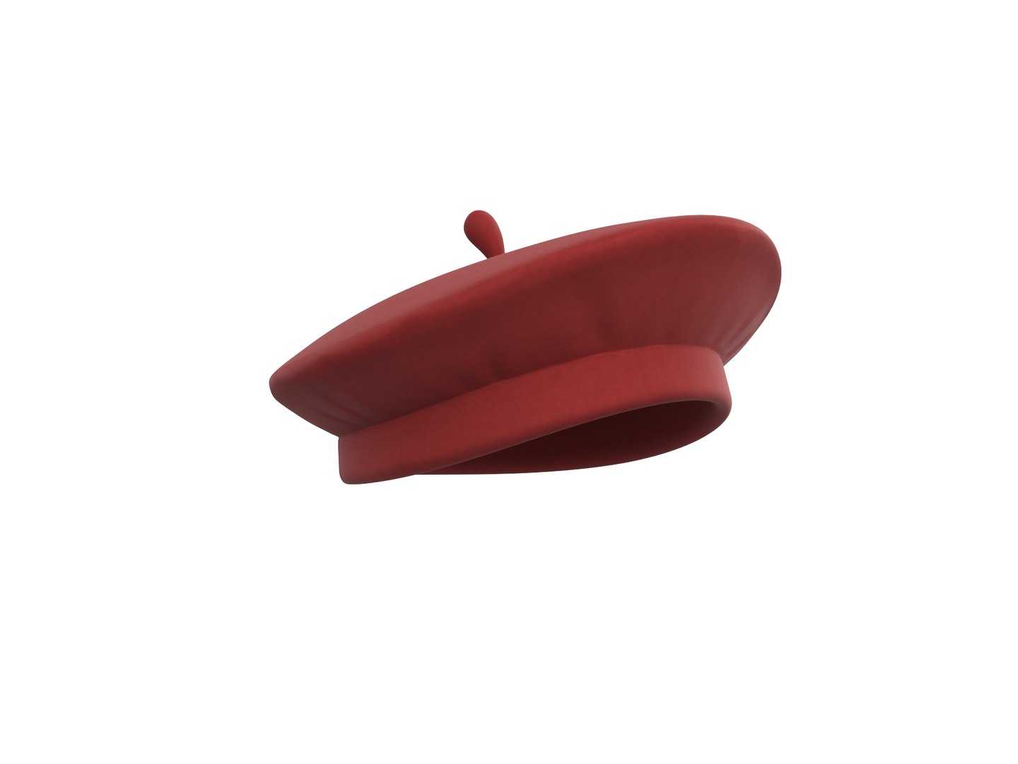3D Red Beret Hat Model - TurboSquid 1773119