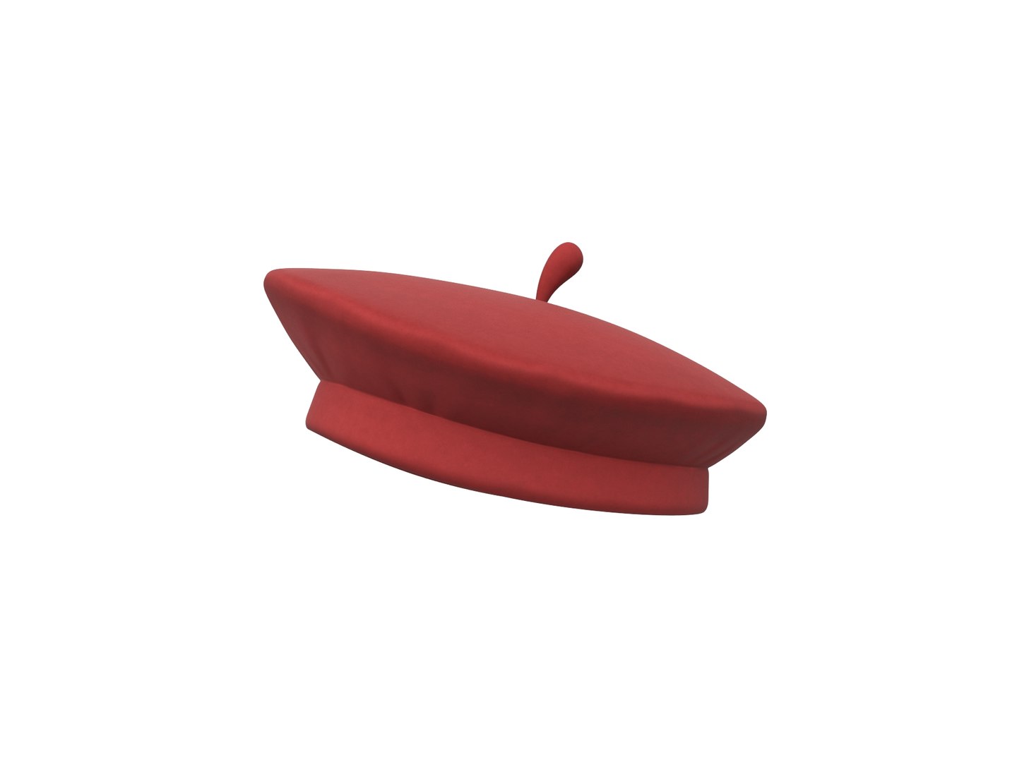 3D Red Beret Hat Model - TurboSquid 1773119