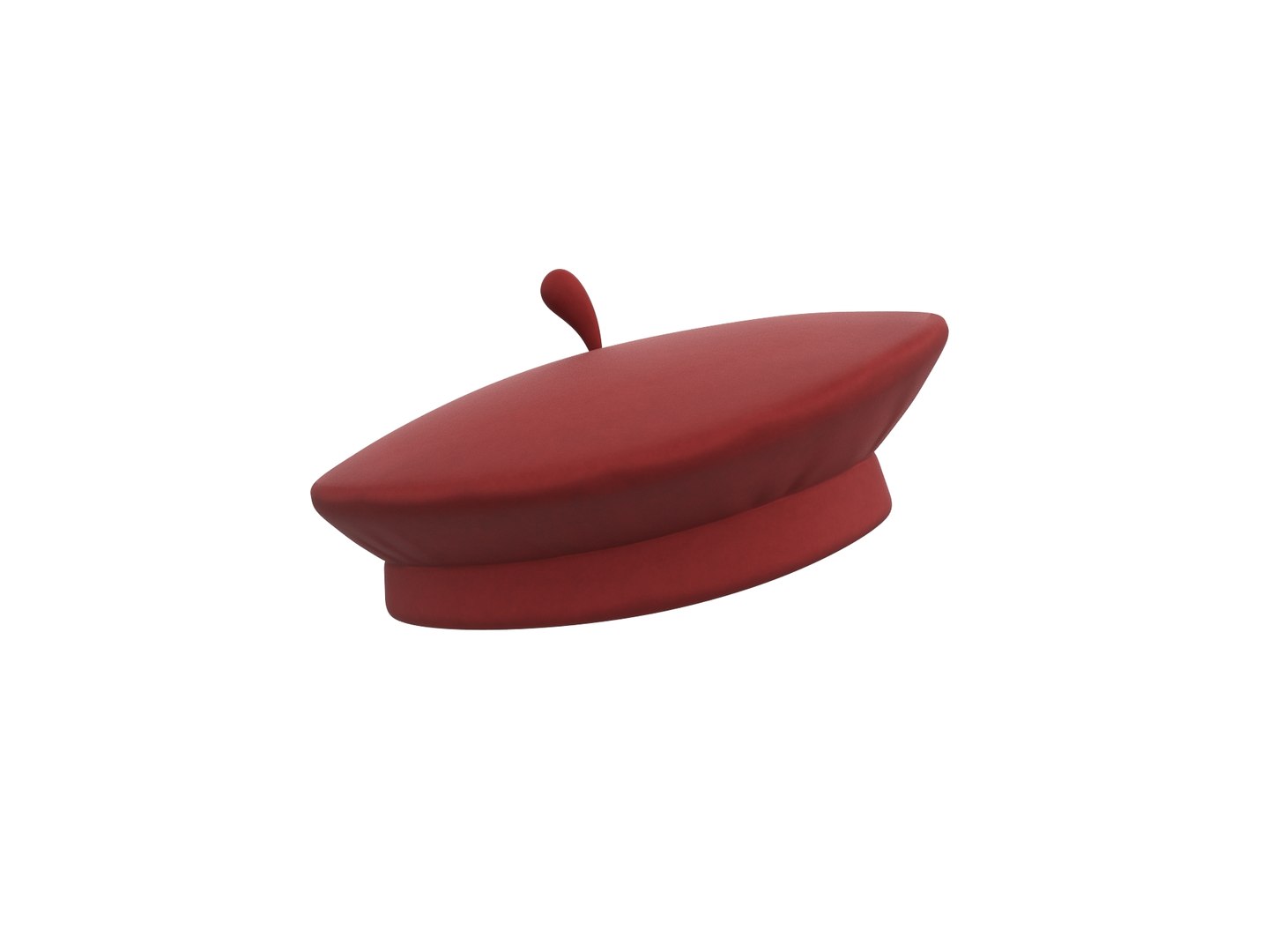 3D Red Beret Hat Model - TurboSquid 1773119