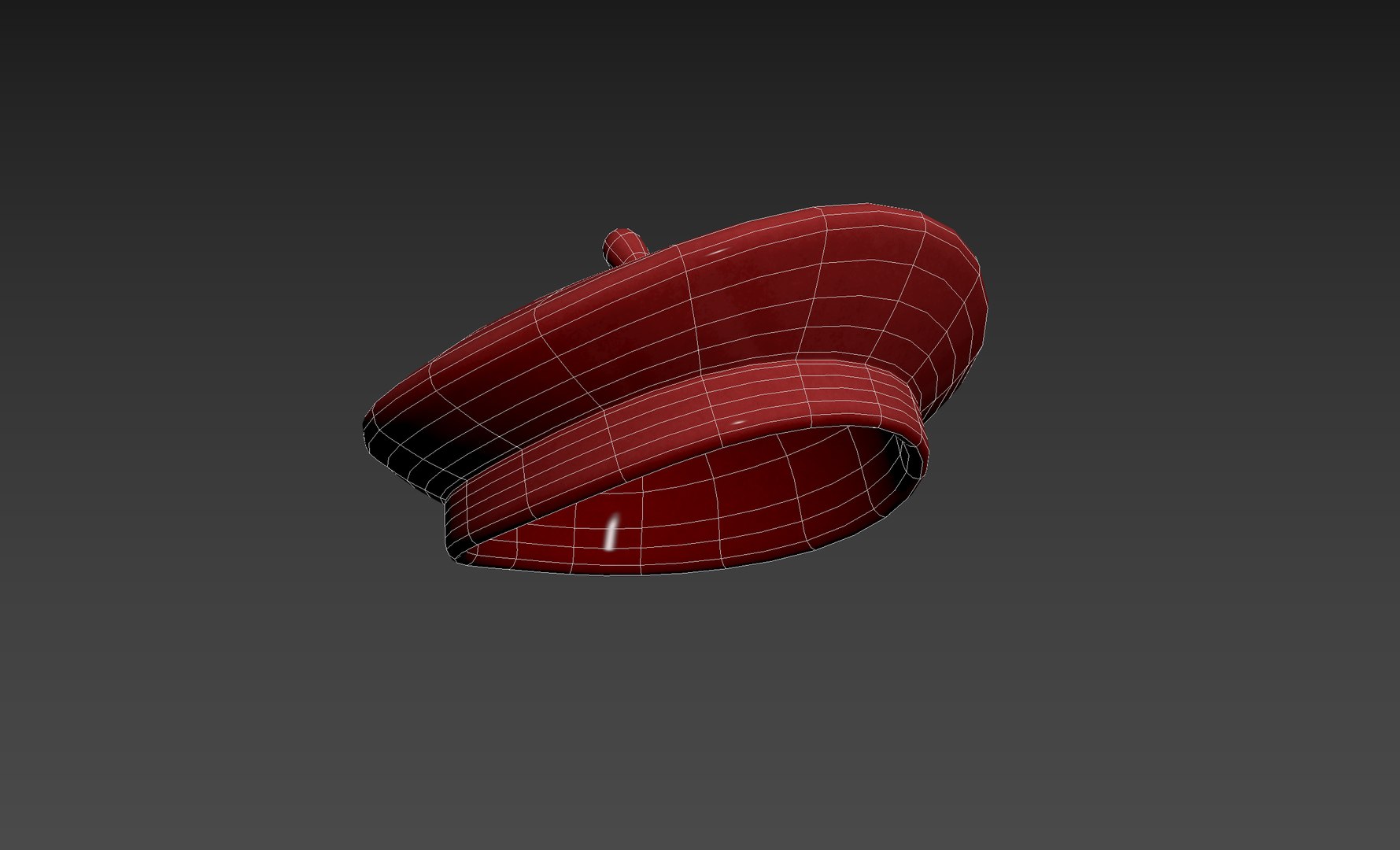 3D Red Beret Hat Model - TurboSquid 1773119