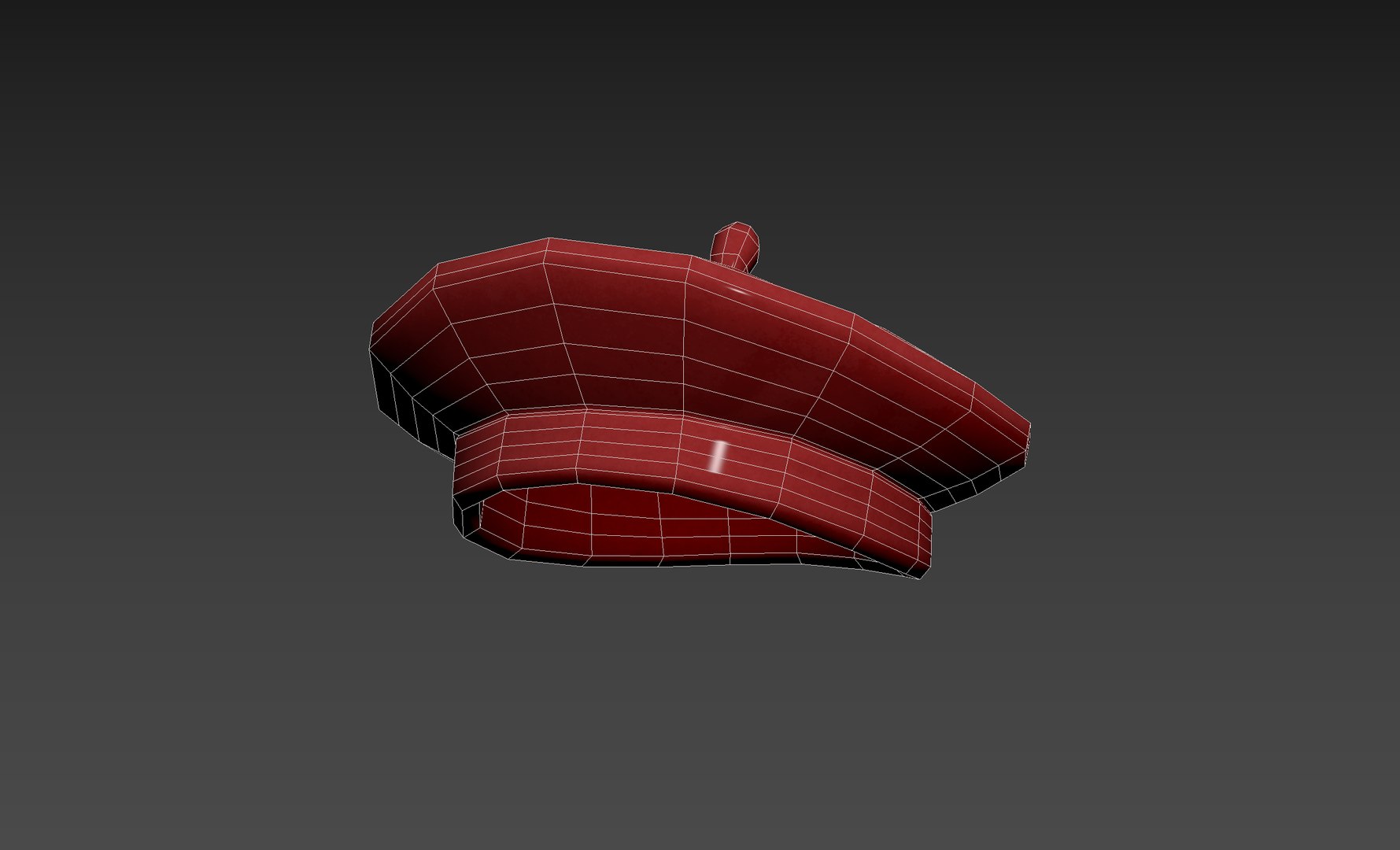 3D Red Beret Hat Model - TurboSquid 1773119