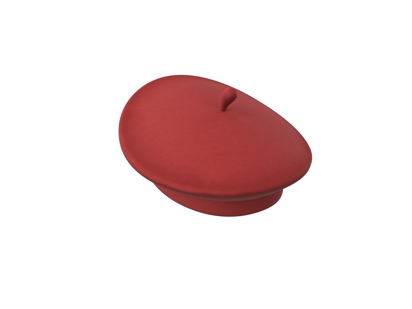 3D Red Beret Hat Model - TurboSquid 1773119