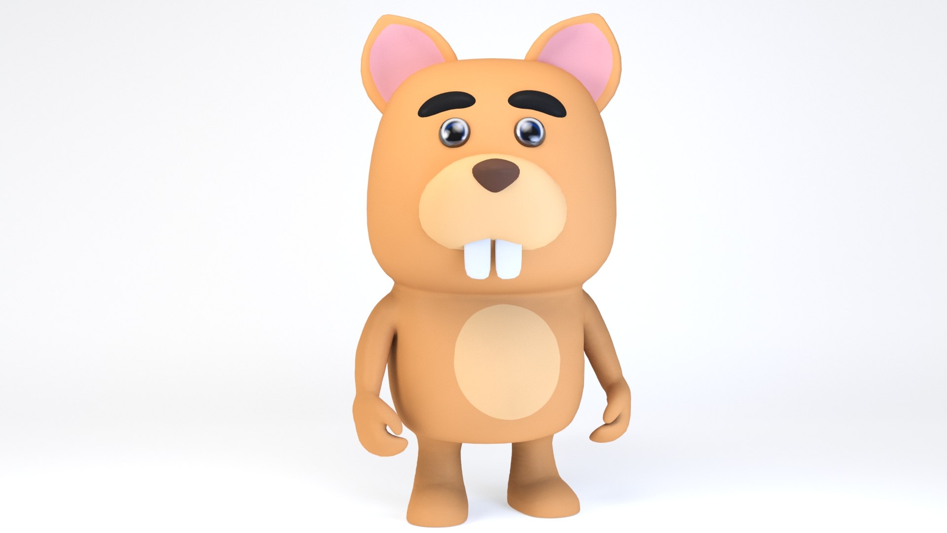 3D Cartoonish Humanoid Squirrel Character Model - TurboSquid 2251290