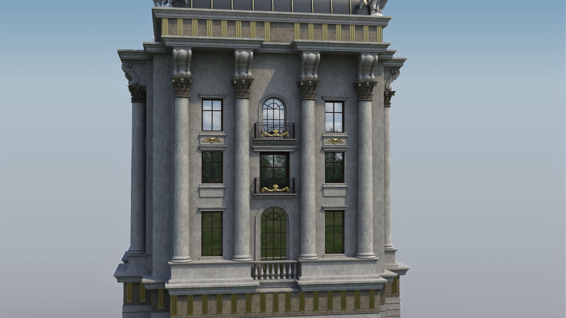 Neoclassic Facade 3D Model - TurboSquid 1630816