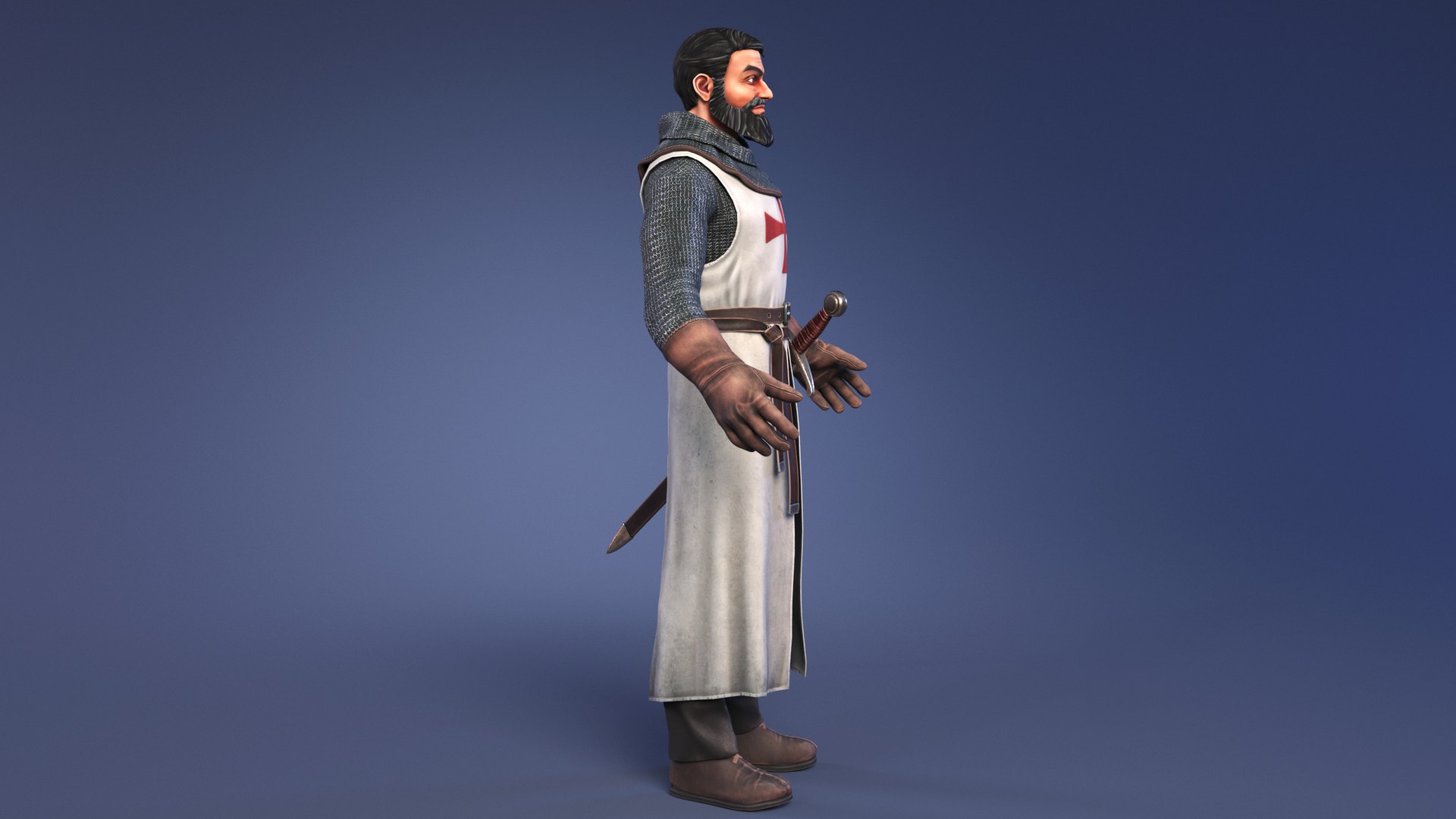 Stylized Crusader 3D - TurboSquid 2138265