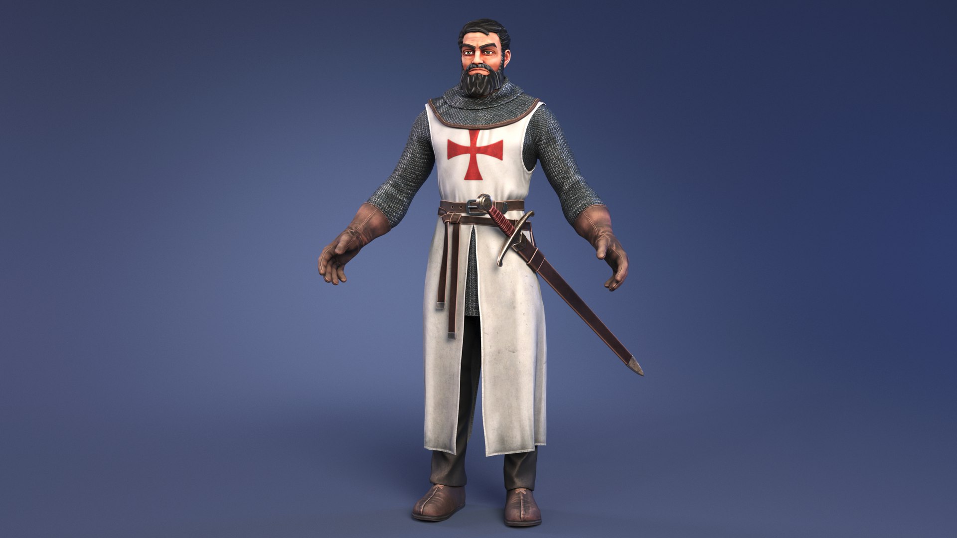 Stylized Crusader 3D - TurboSquid 2138265