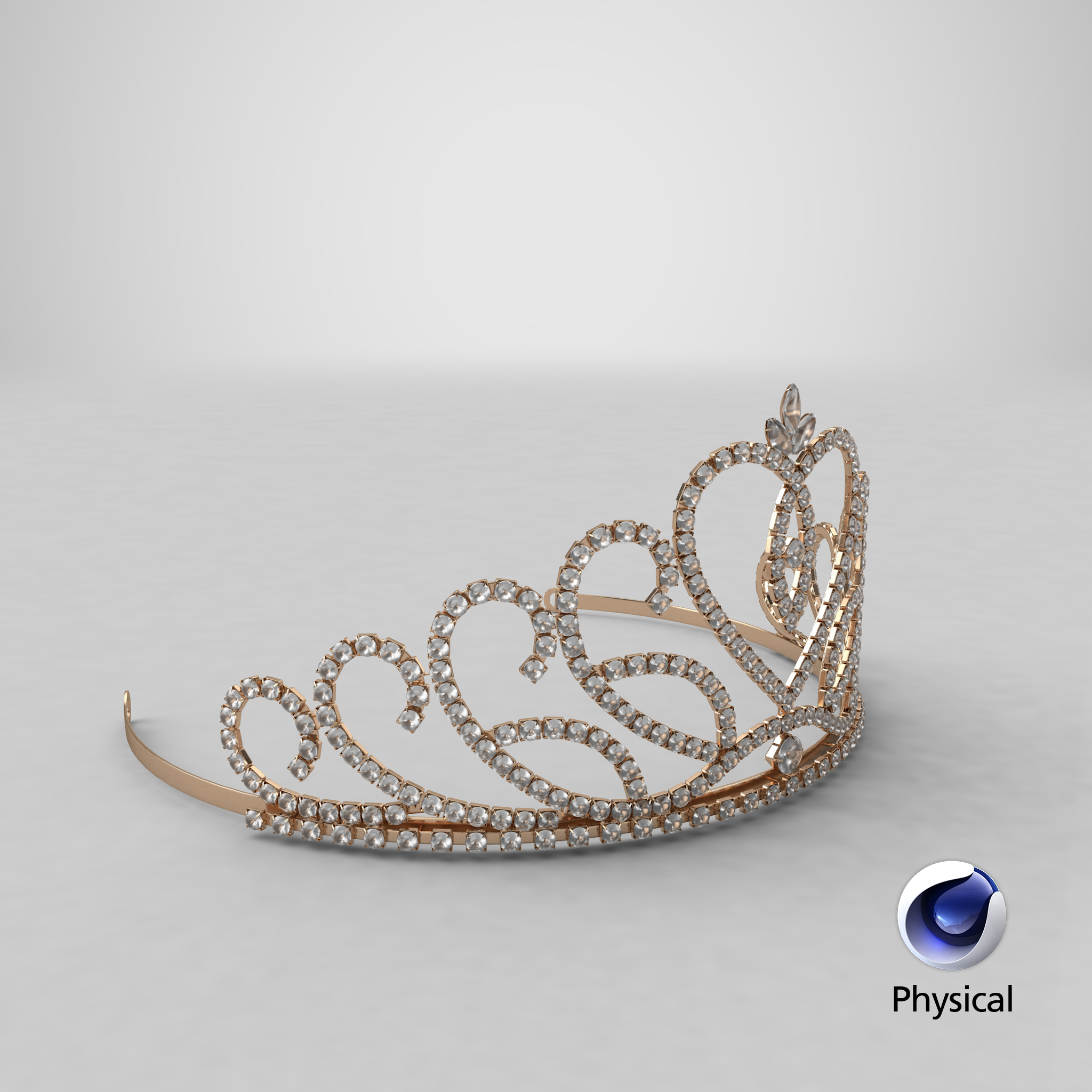 Golden tiara 3D model - TurboSquid 1400772
