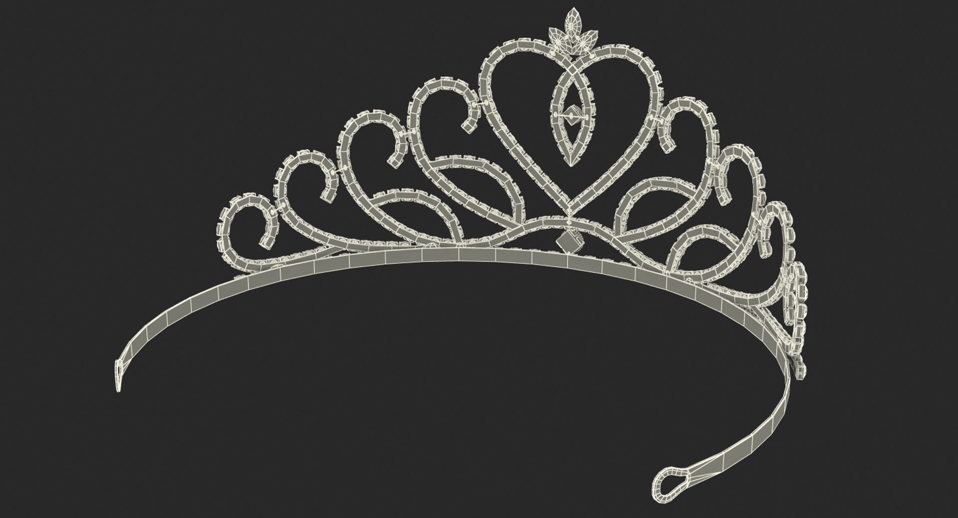 Golden tiara 3D model - TurboSquid 1400772